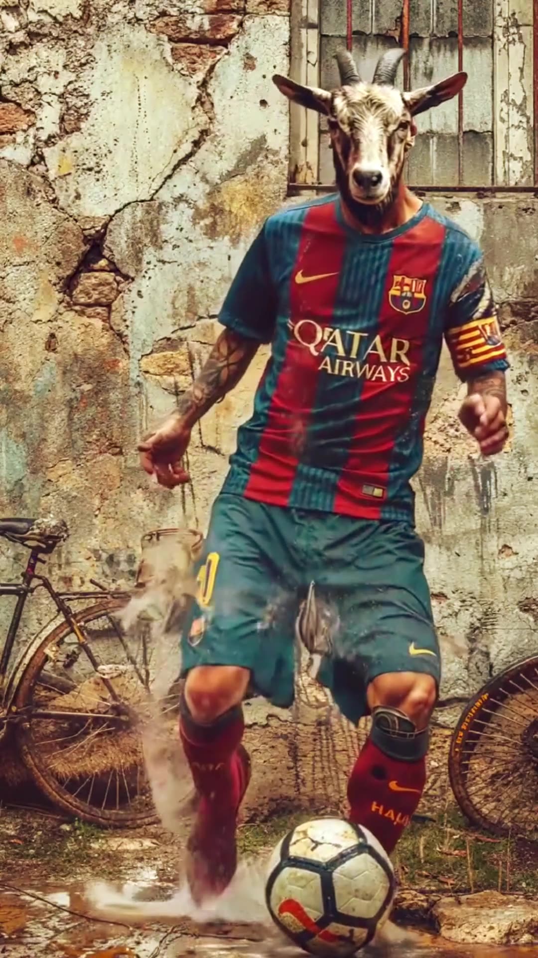 The Ultimate Fusion – Messi & Ronaldo Reimagined as Beasts! 🐐🔥⚽