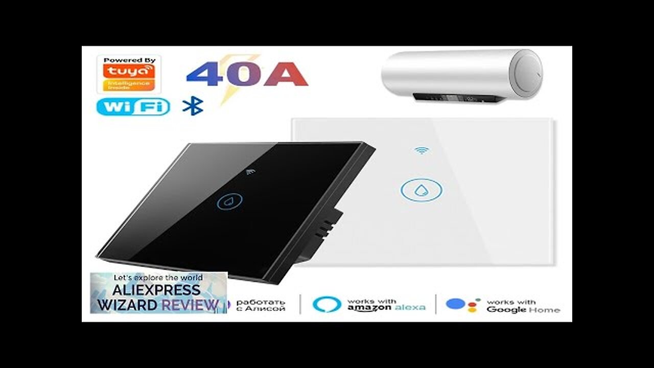 Tuya Smart 40A Wifi+Bluetooth Water Heater Boiler Touch Switch 8800W ...