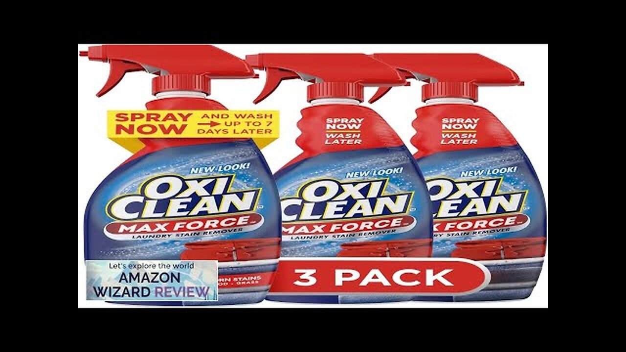 OxiClean Max Force Laundry Stain Remover Spray 12 Fl. Oz 3-Pack Review