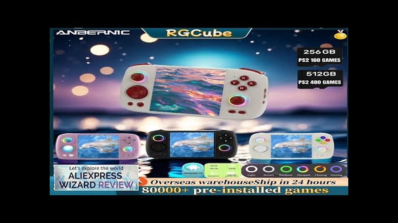 ANBERNIC RG CUBE Retro Handheld Game Console Video Player 3.95 Inch ...
