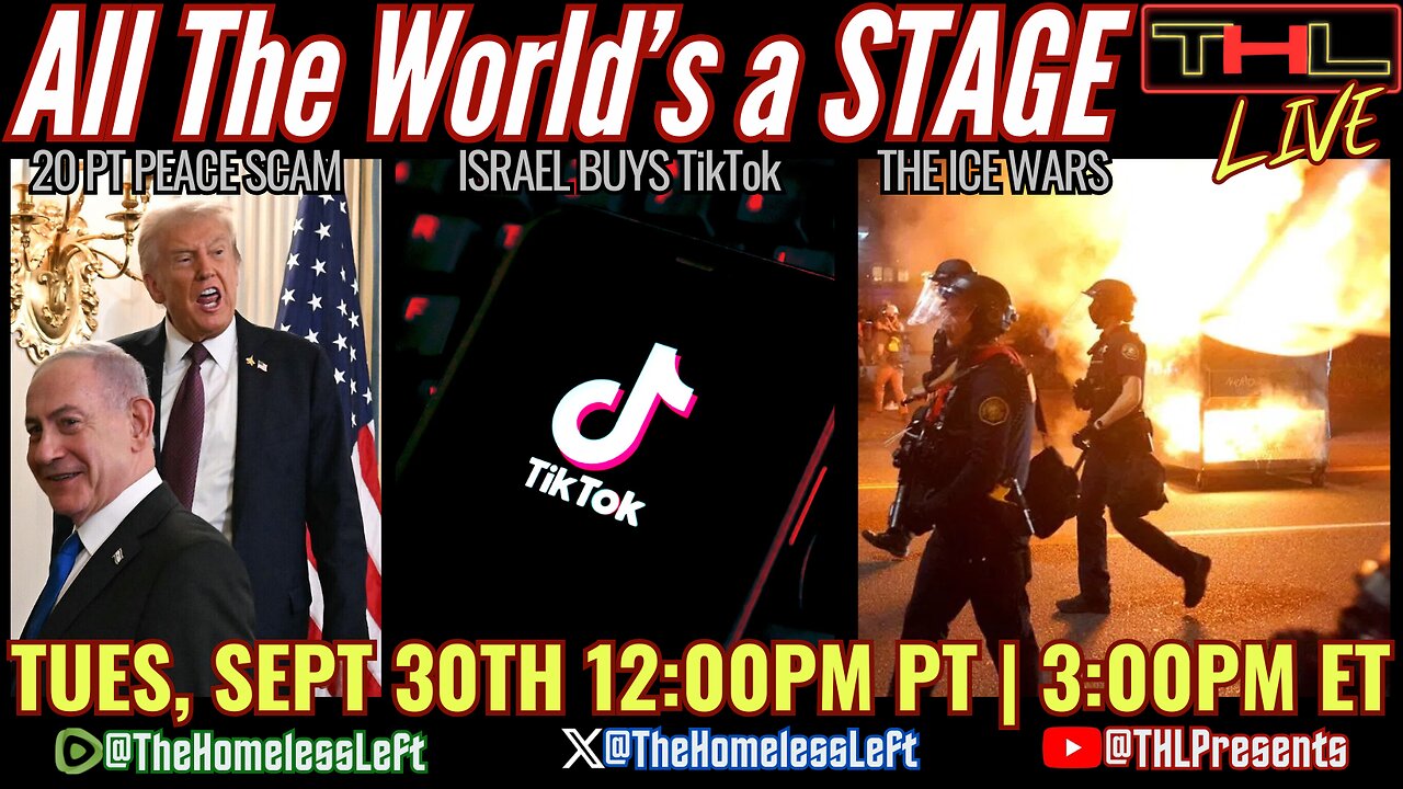 Trump's 20-pt Peace SCAM, Israel WINS TikTok, 'The Charlie Kirk Story' is a Hollywood Movie w ...