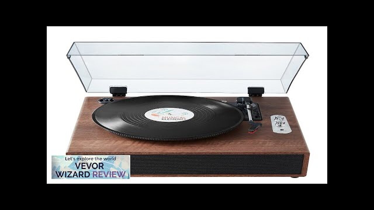 VEVOR Vinyl Record Player 3-Speed Belt Driven Turntable Player with ...