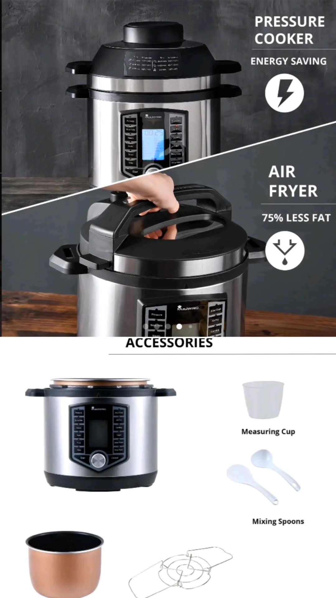MasterPro Multi-Cooker Pressure 6L – a 12-in-1 electric powerhouse