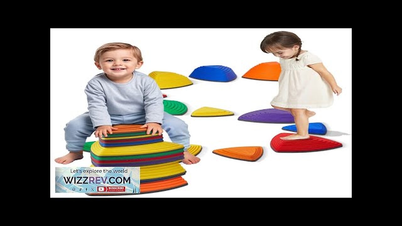 VEVOR Kids Balance Stepping Stones Sensory Obstacle Course 12 PCS ...