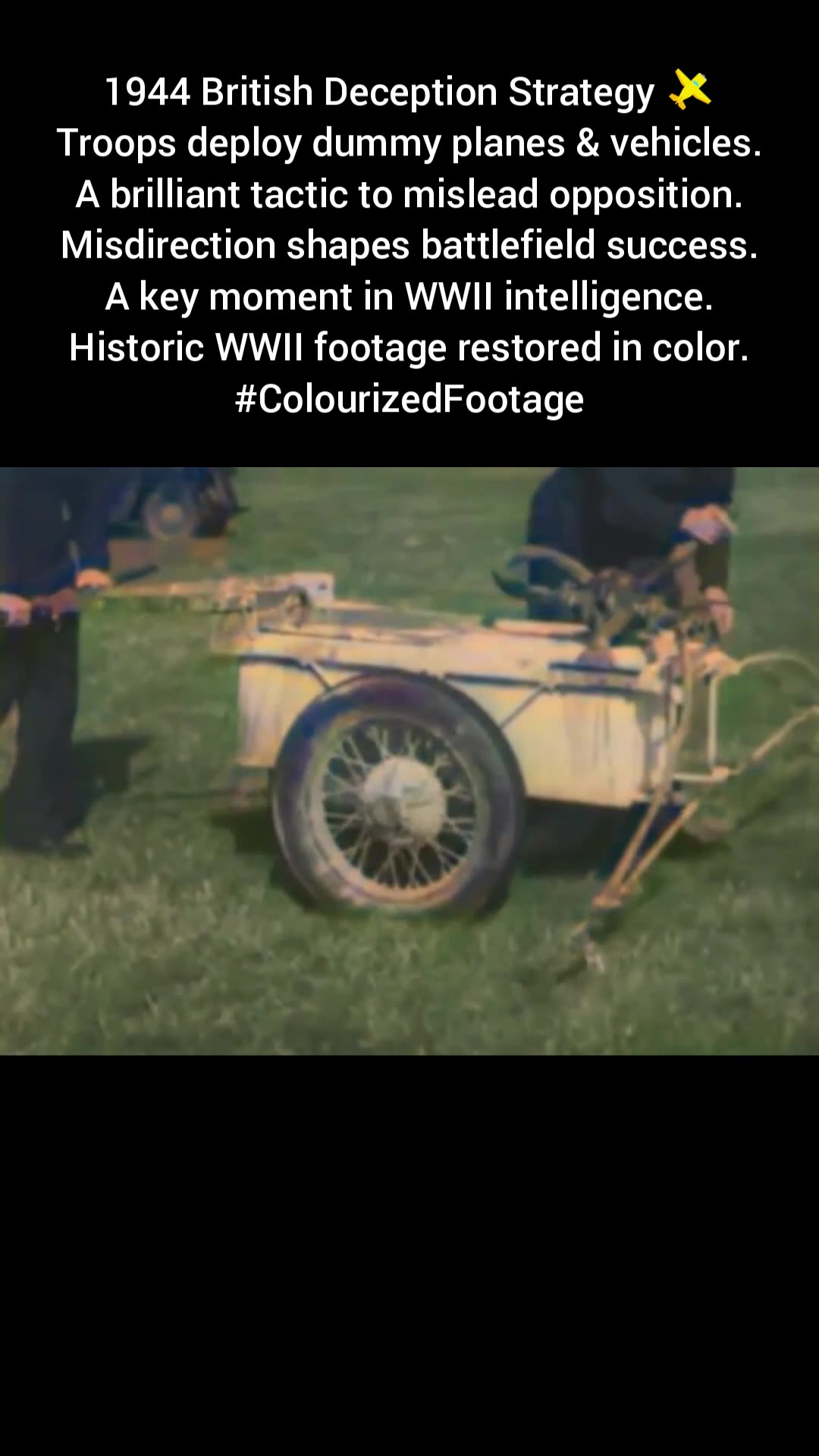 British Deception Strategy 1944 WWII Colourized Footage #WWIIHistory
