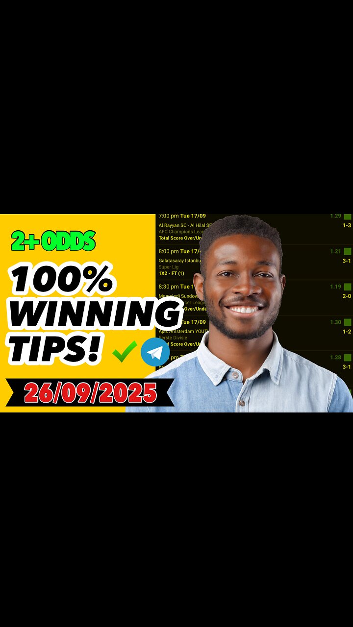 FOOTBALL PREDICTIONS TODAY 26/09/2025 | BETTING TIPS TODAY | SOCCER ...