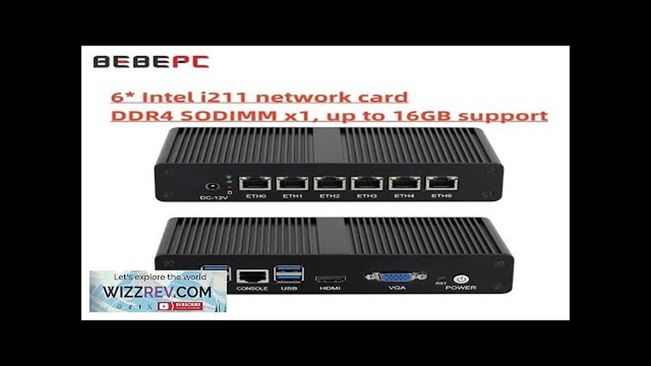 BEBEPC Fanless MINI router Intel 4405U 6*LAN i211 NICS 1*RS232 3/4G ...