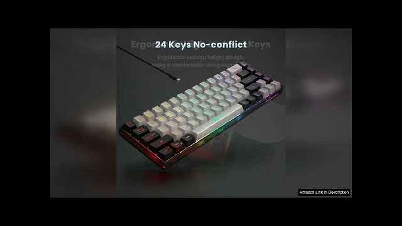 65% Gaming Keyboard Wired Backlit Mini Keyboard Ultra-Compact Anti ...