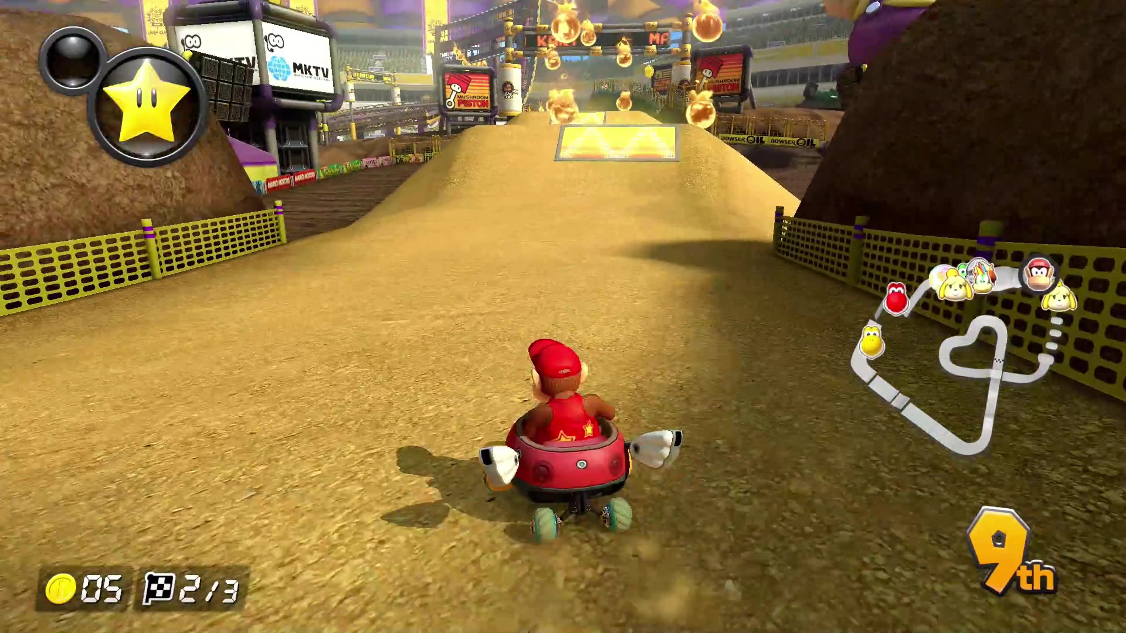 #MK8DX Race Six: DS Wario Stadium.