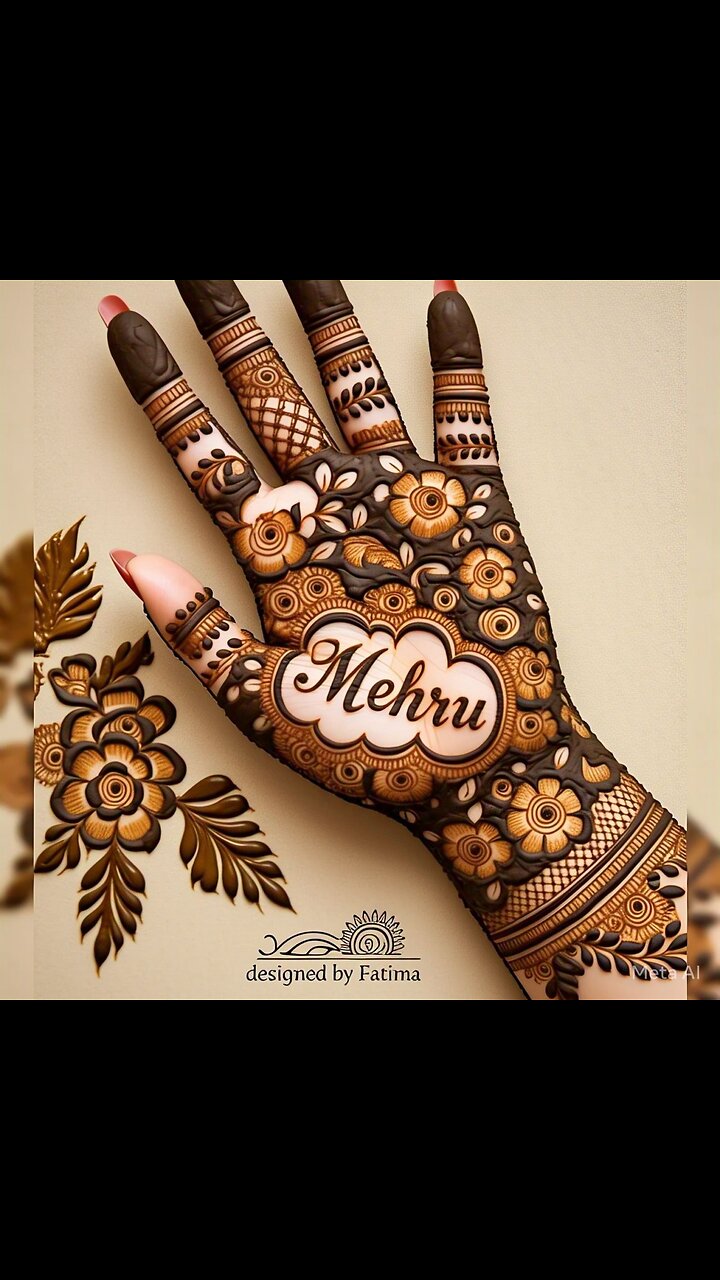 arabic mehndi designs for hands back side simple | Mehru name mehndi ...
