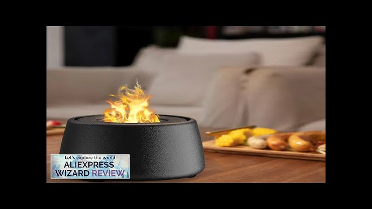 Ceramic Tabletop Fire Pit Portable Ethanol Fire Bowl Fireplace Long ...