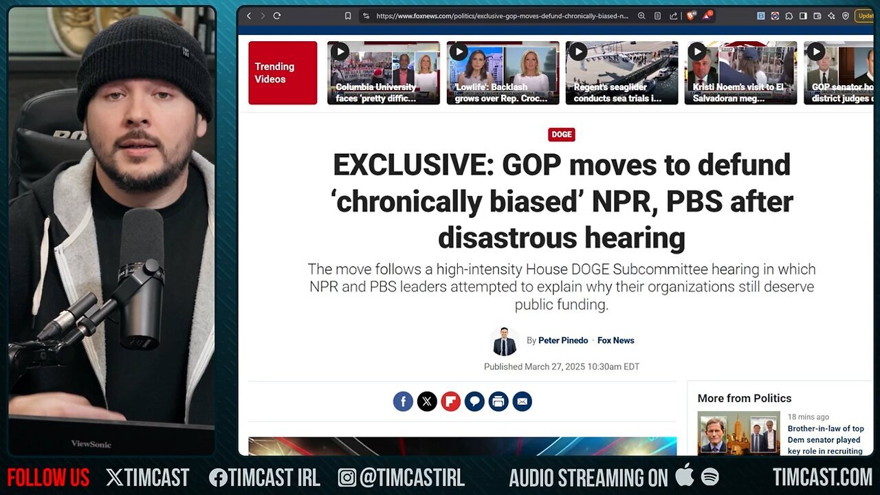 "NPR & PBS Will Be DEFUNDED, NPR CEO ROASTED By Congress Over Liberal ...