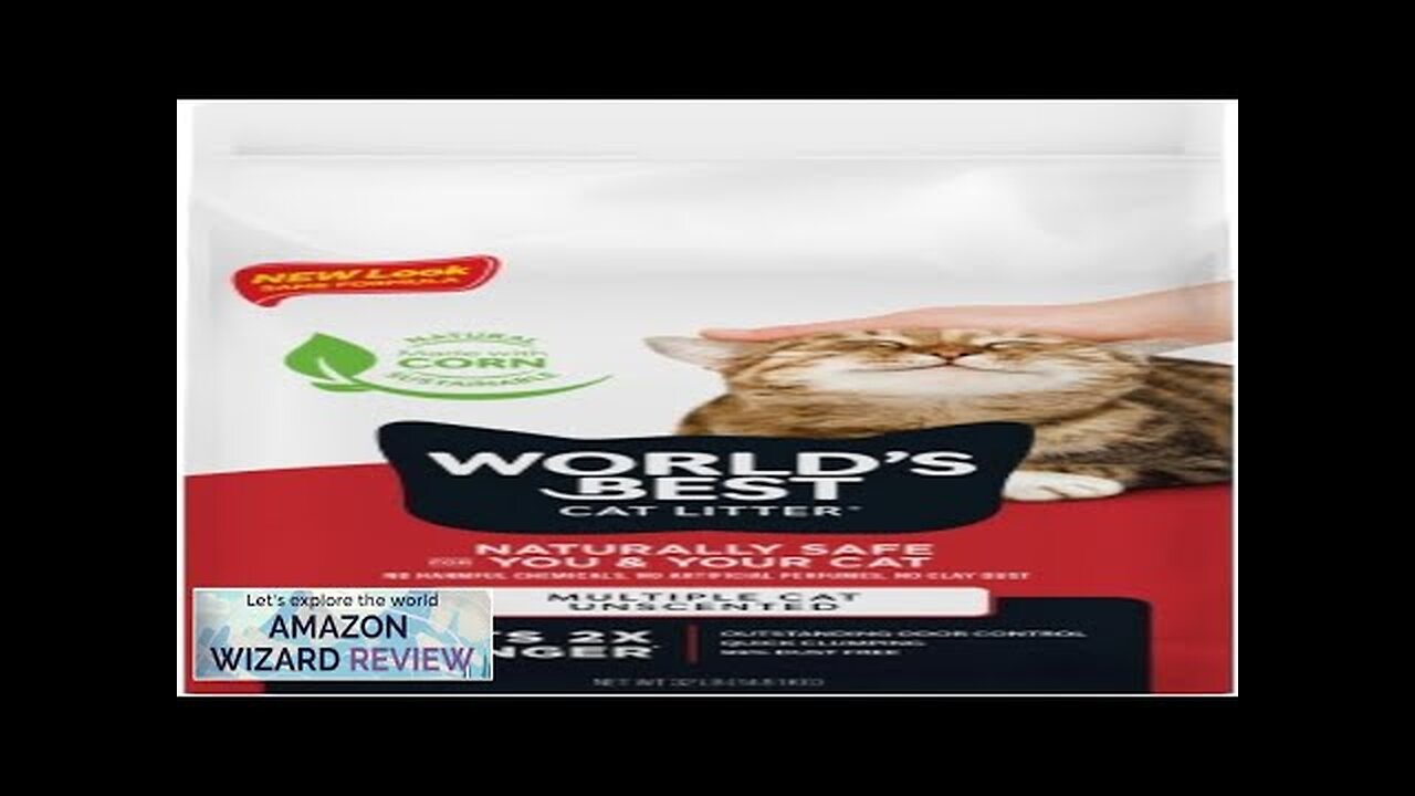 WORLD'S BEST CAT LITTER Multiple Cat Unscented 32-Pounds Natural ...