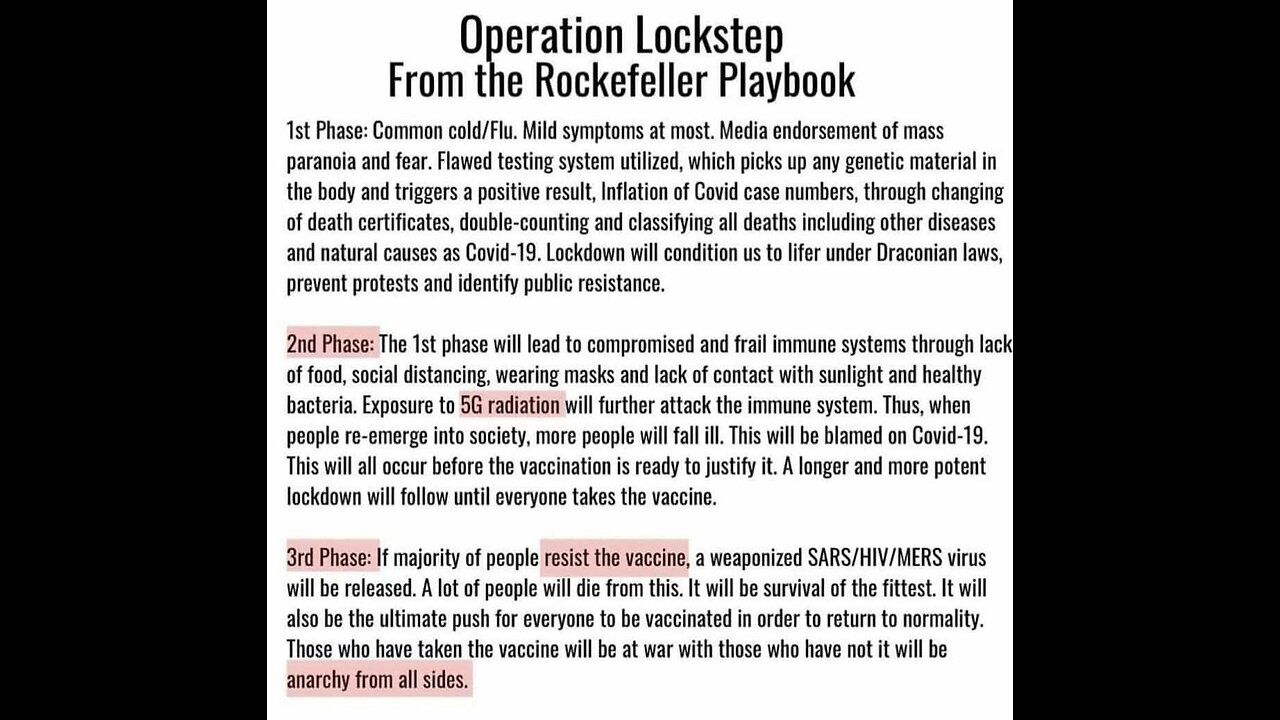 Operation "LOCK STEP" - The 2010 Rockefeller Plan for Perpetual Martial Law
