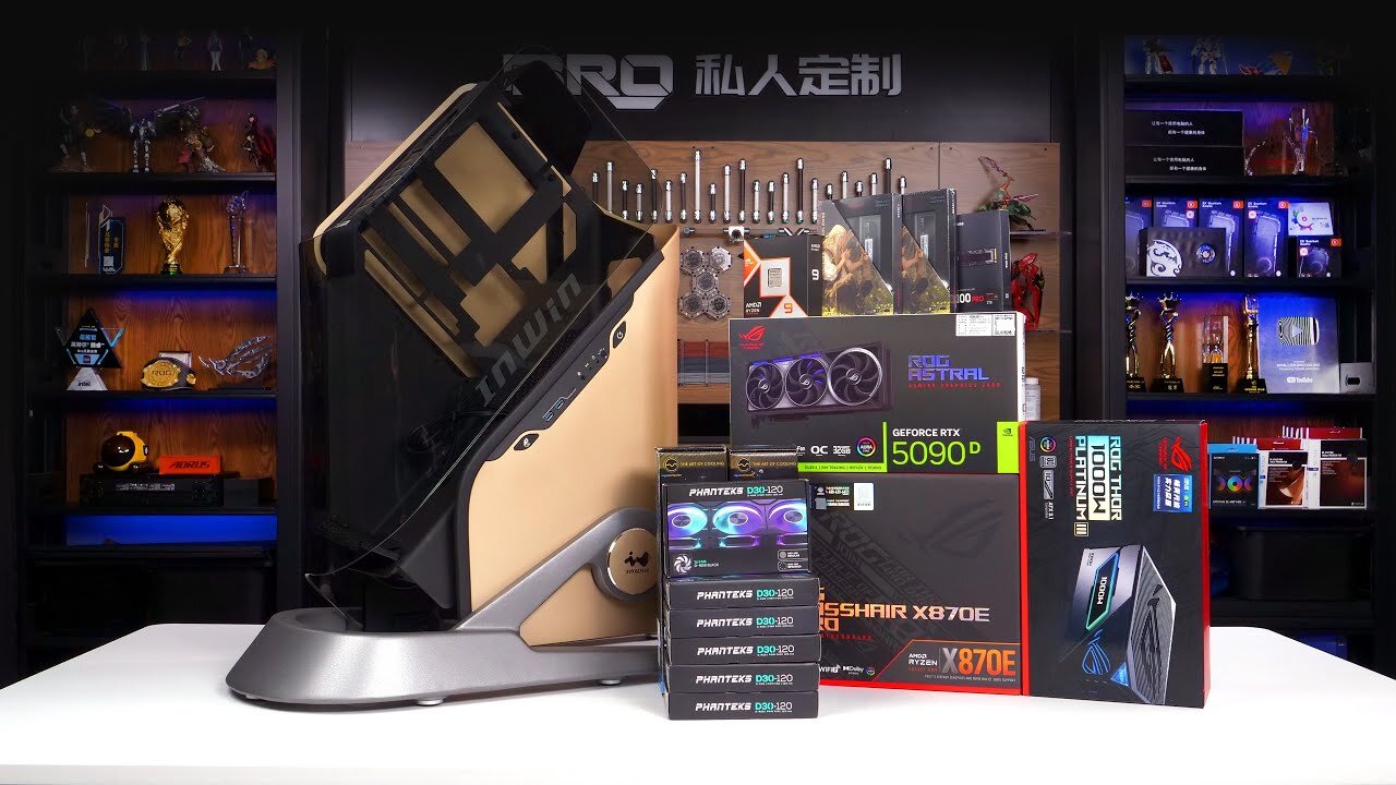 「BRO」4K Water Cooled PC Build PHANTEKS NV9 AMD RYZEN 7 9800X3D With ...