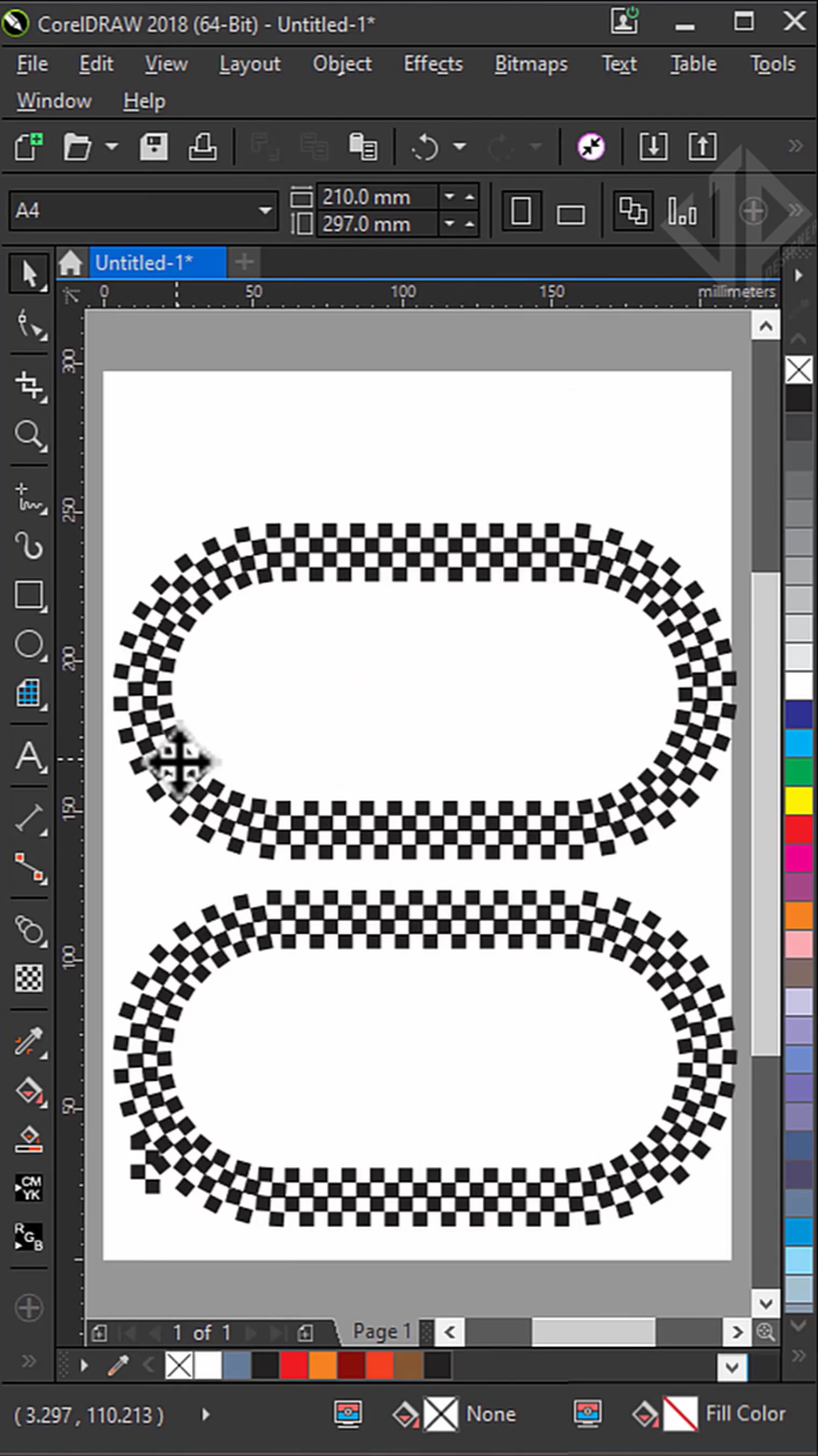 How to draw a simple f1 racing track using coreldraw