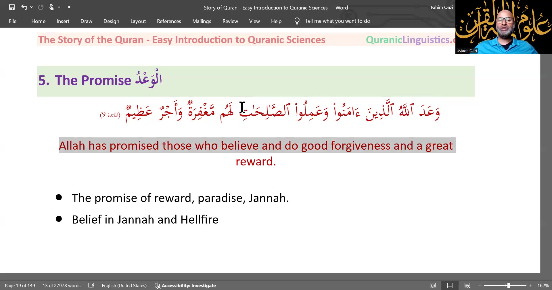 The 7 Core Themes of Quran (Part 6) - The Story of the Quran | Easy ...