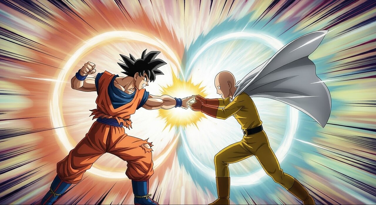 Goku vs Saitama | Dragon Ball x One Punch Man #gokuvssaitama