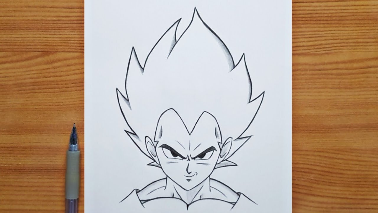 how to draw Vegeta | Vegeta step by step | Easy For Beginners Tutorial