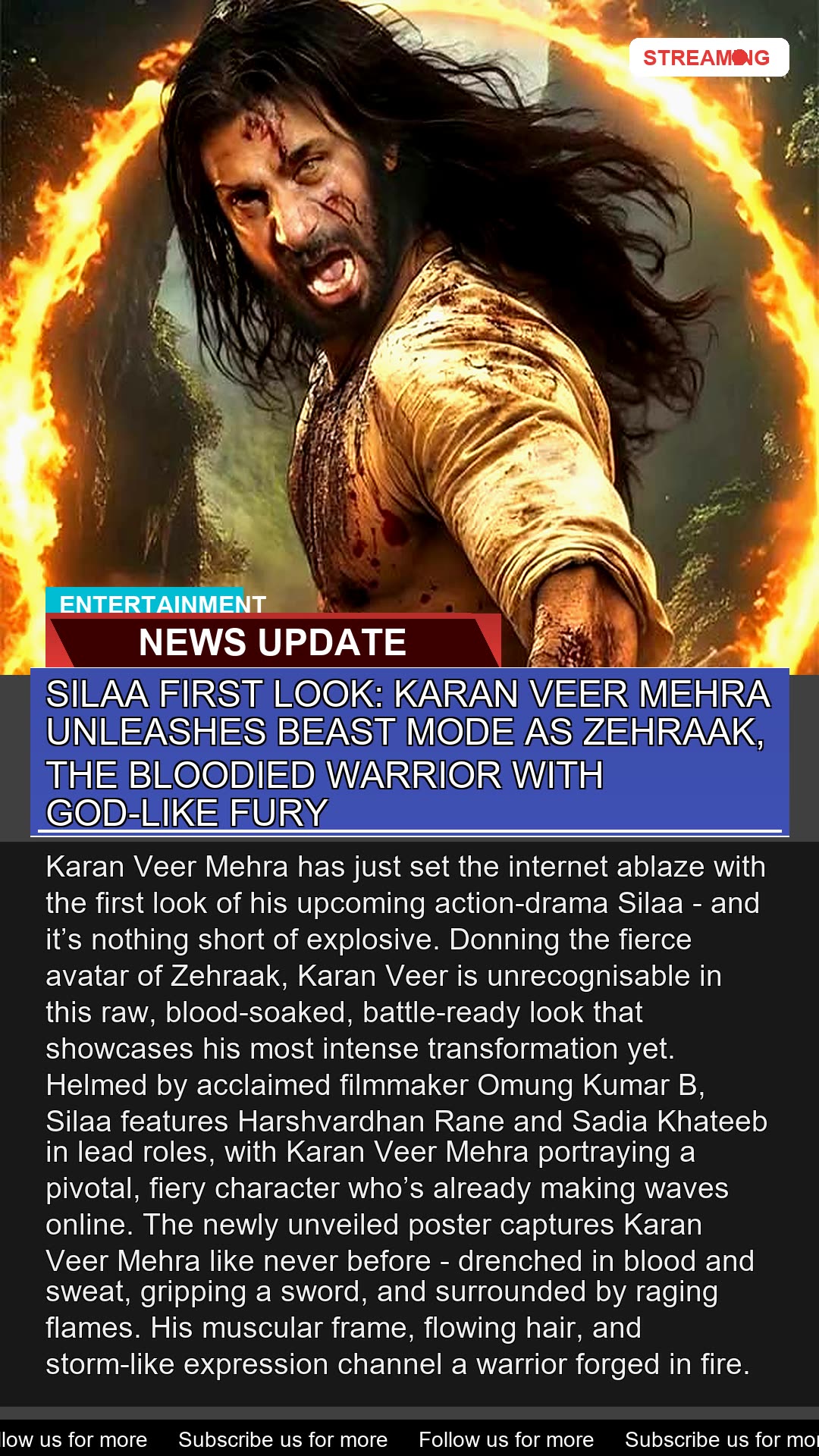 Silaa First Look Karan Veer Mehra Unleashes Beast