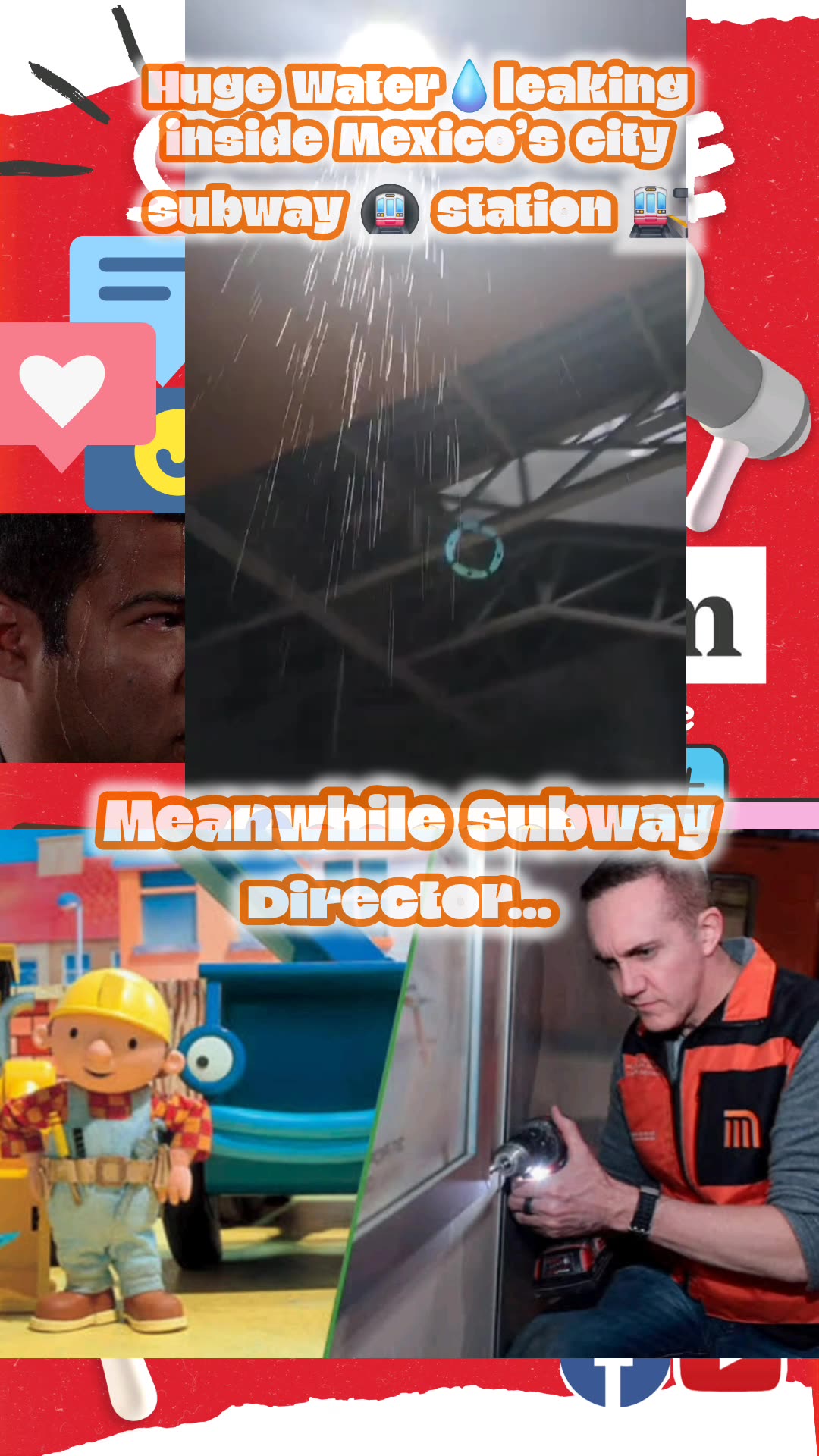 Water 💧 leaking inside Mexico's Subway station 🚉
