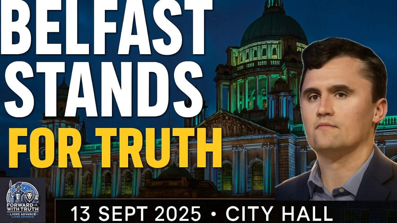 🇬🇧 Belfast Stands for Charlie Kirk | City Hall Rally 13 Sept 2025