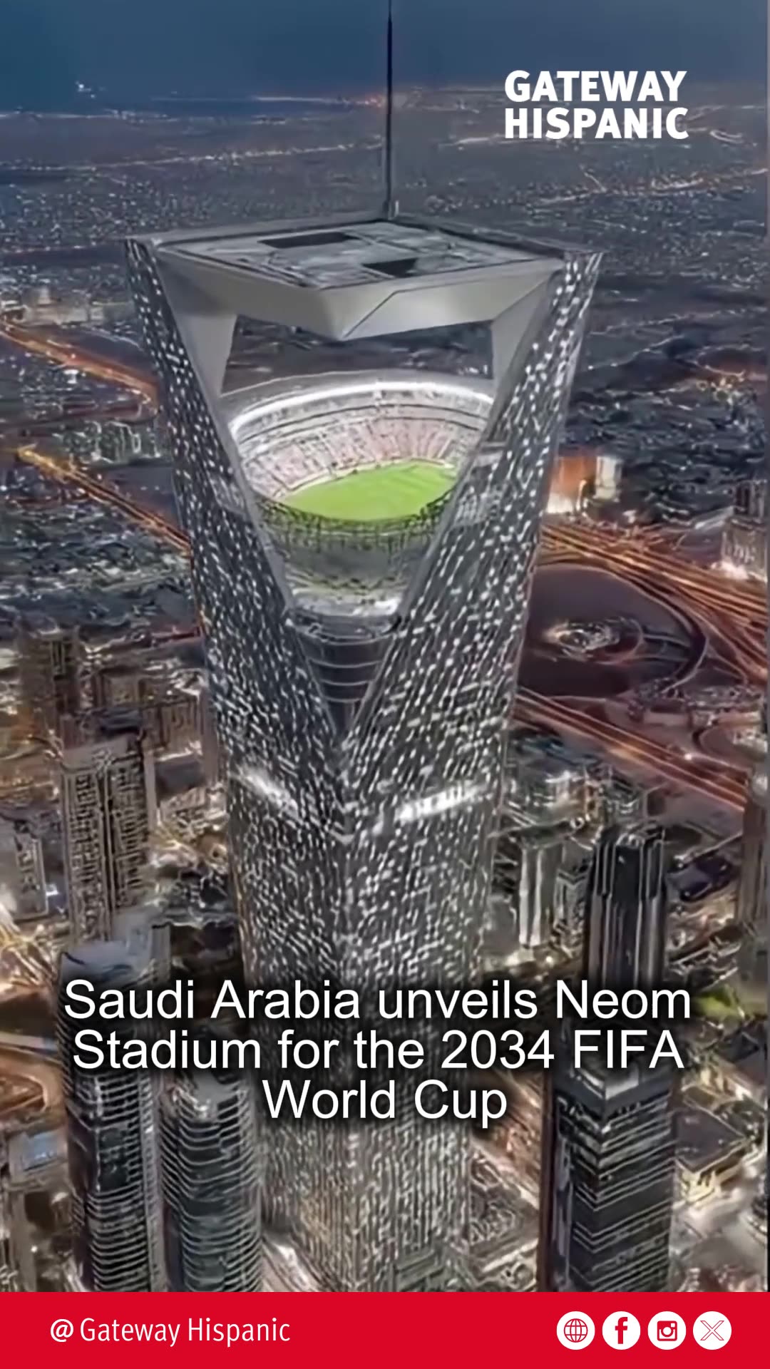 Saudi Arabia unveils Neom Stadium for the 2034 FIFA World Cup