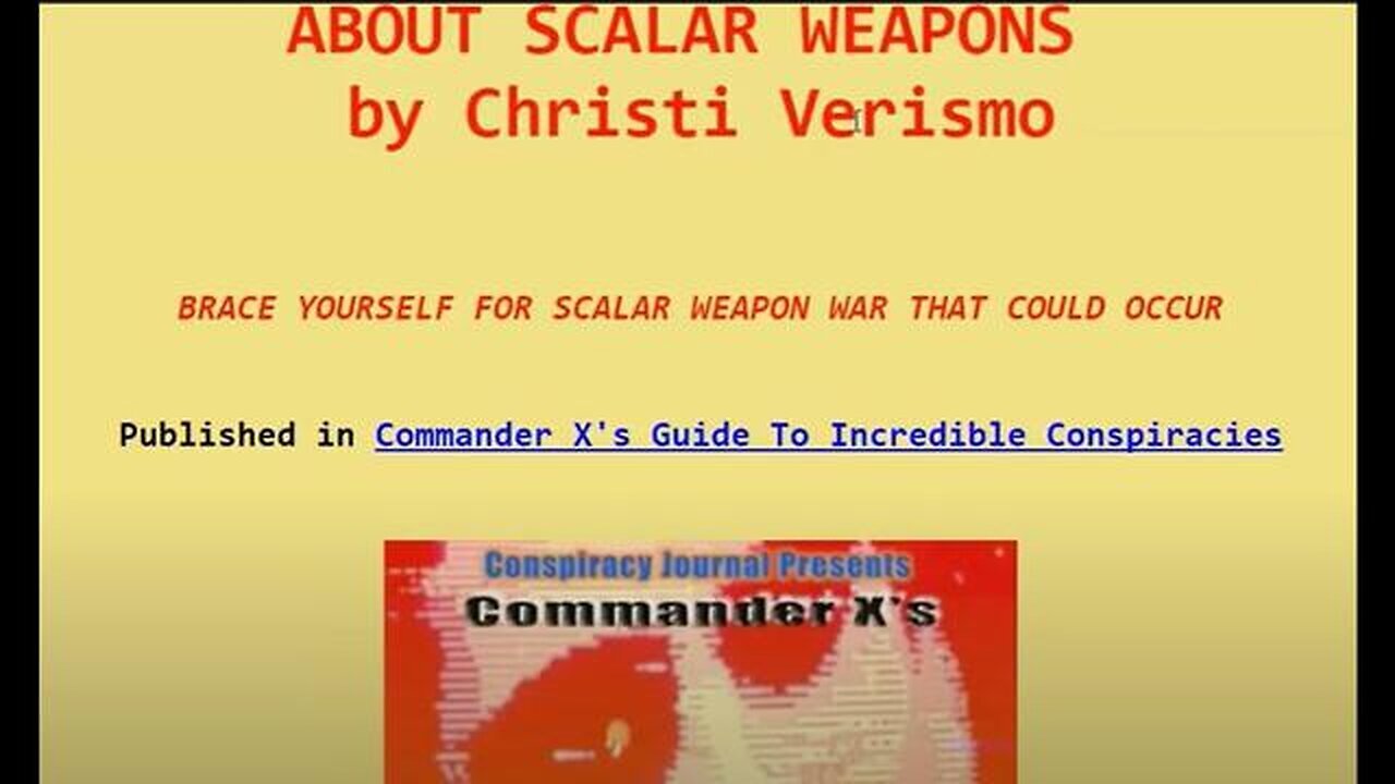 "Unveiling the Terrifying Reality of Scalar Beam Weapons in Malevolent Hands"