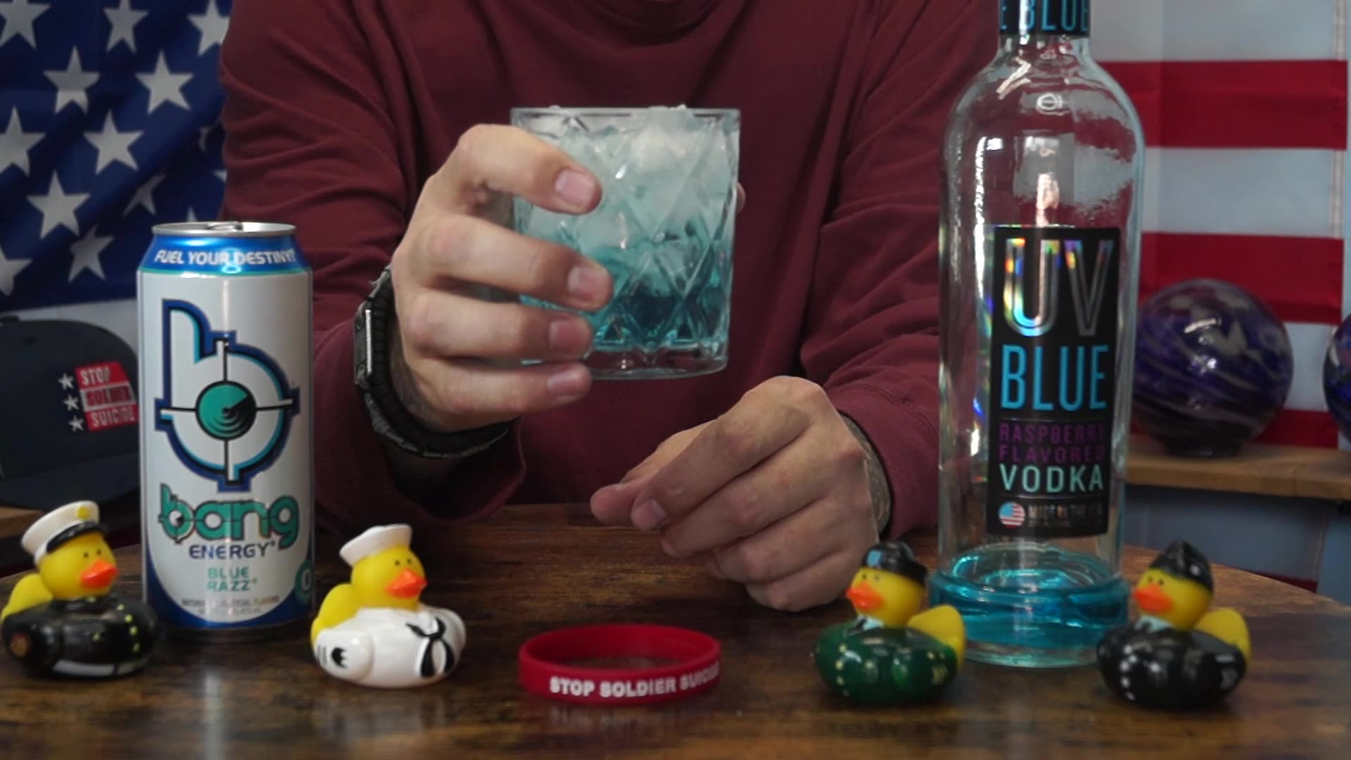 Keith Noe - UV Blue Raspberry Vodka & Bang Blue Razz Energy Drink