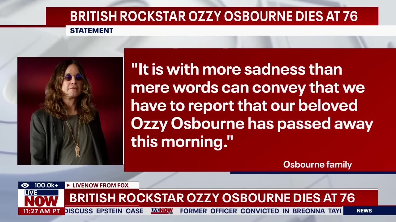 BREAKING: Ozzy Osbourne dead at 76