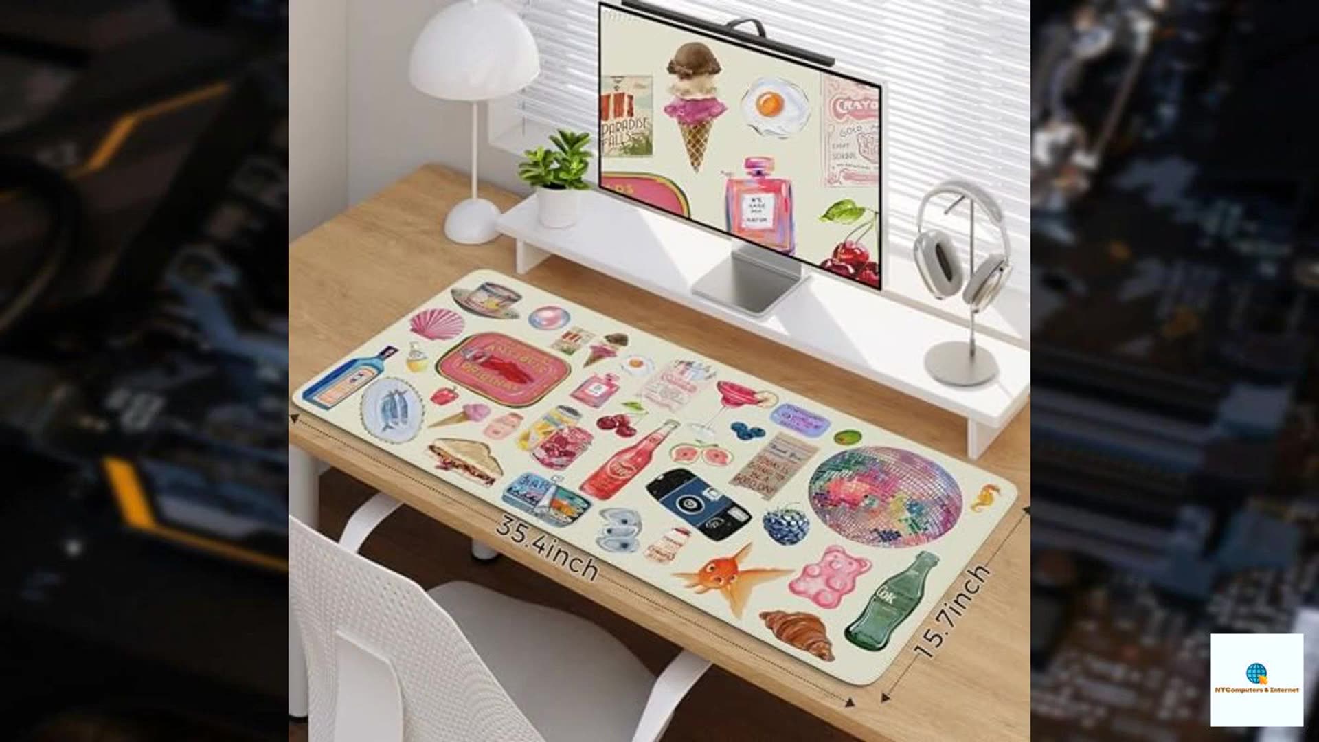 iCasso Desk Mat for Keyboard and Mouse, Large Mouse Pad for Desk, Desk ...