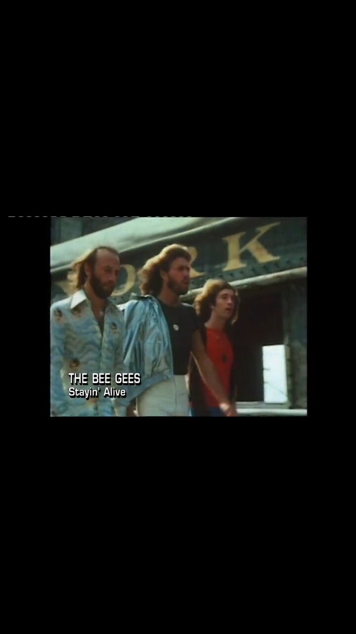 The Bee Gees ~ Stayin' Alive (Full Song) Portrait Format