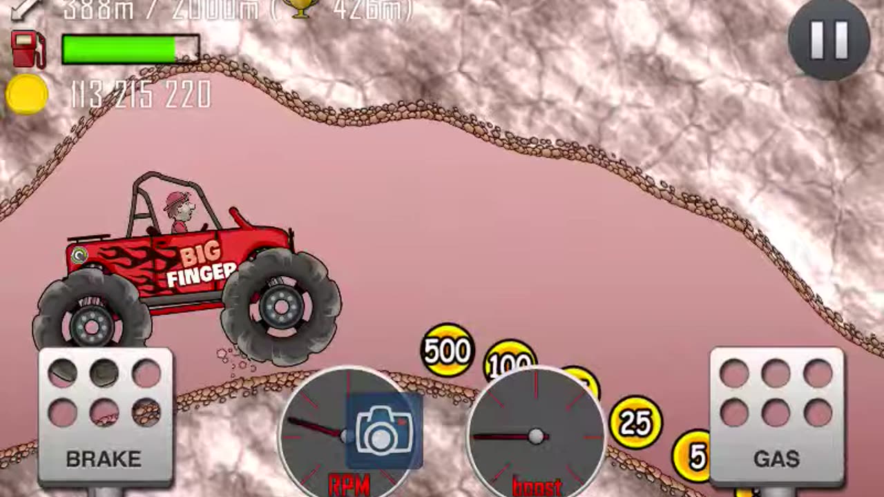 Hill Climb Racing, Hot Rod, Forest, 1604m