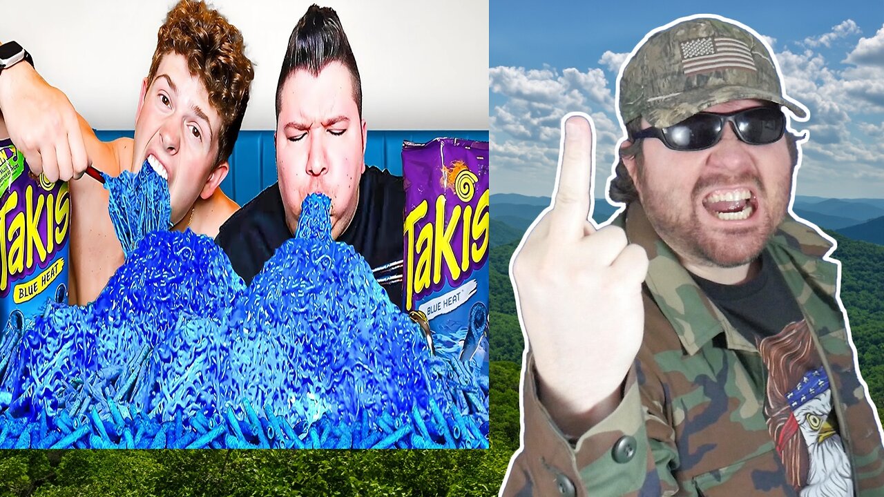 Eating Nikocado Avocado's Extreme Blue Heat Takis Fire Noodles ...