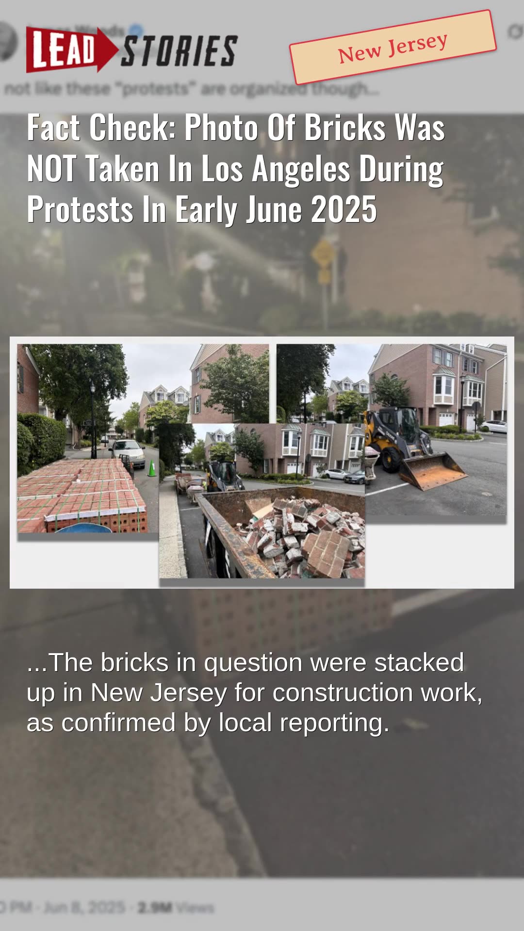 Fact Check: Photo Of Bricks Was NOT Taken In Los Angeles During ...