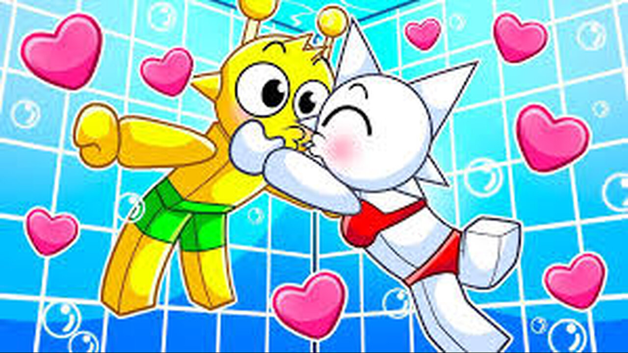 PINKI KISSES SIMON At A POOL PARTY In Roblox…