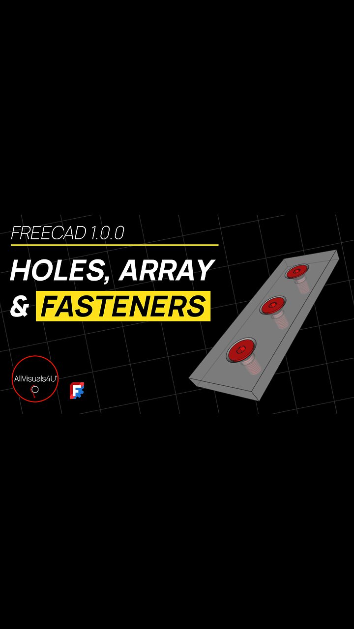 🧰 FreeCAD Hole Tutorial - FreeCAD Fasteners Workbench - FreeCAD Hole ...