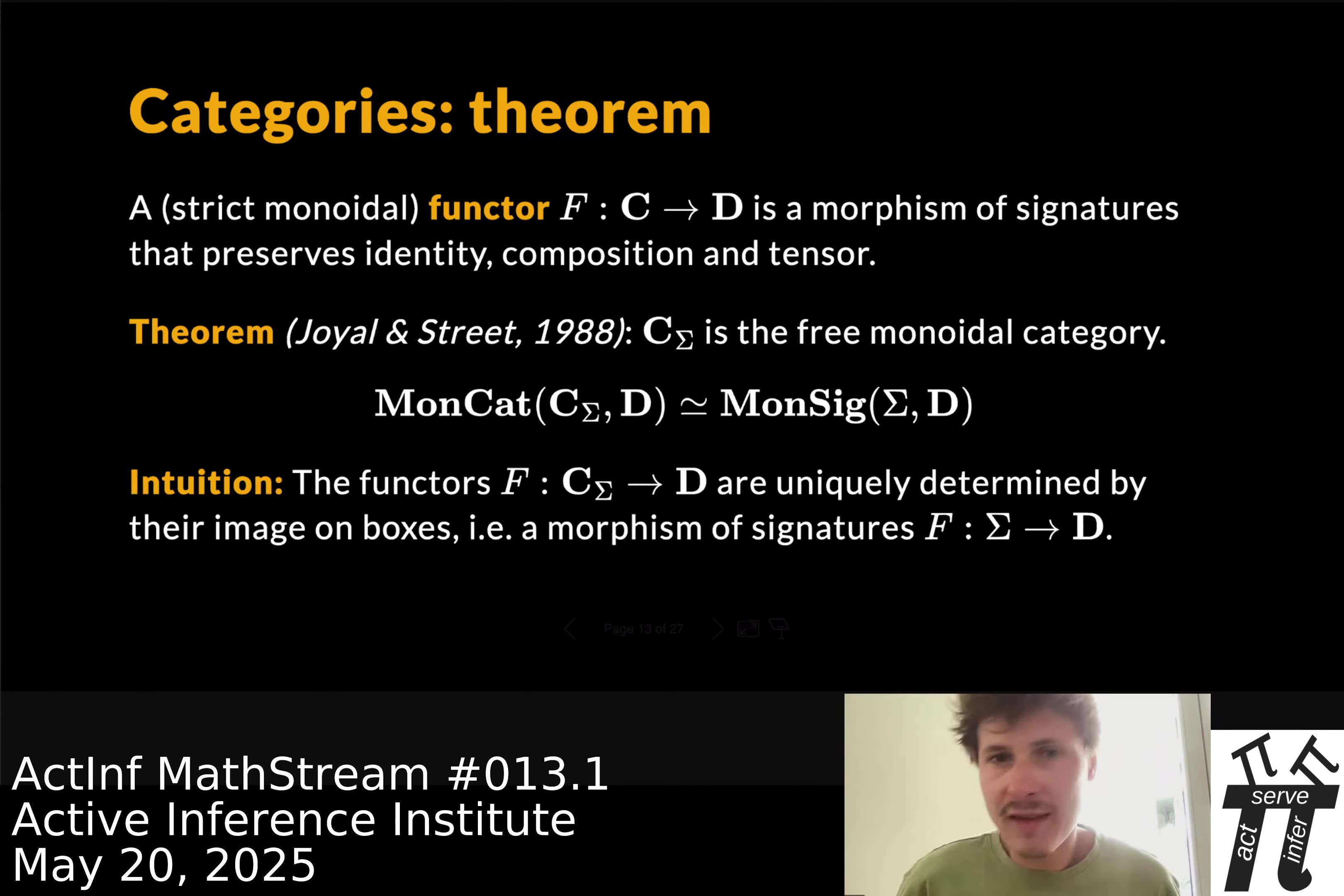 ActInf MathStream 013.1 ~ Alexis Toumi: "DisCoPy: Monoidal Categories ...