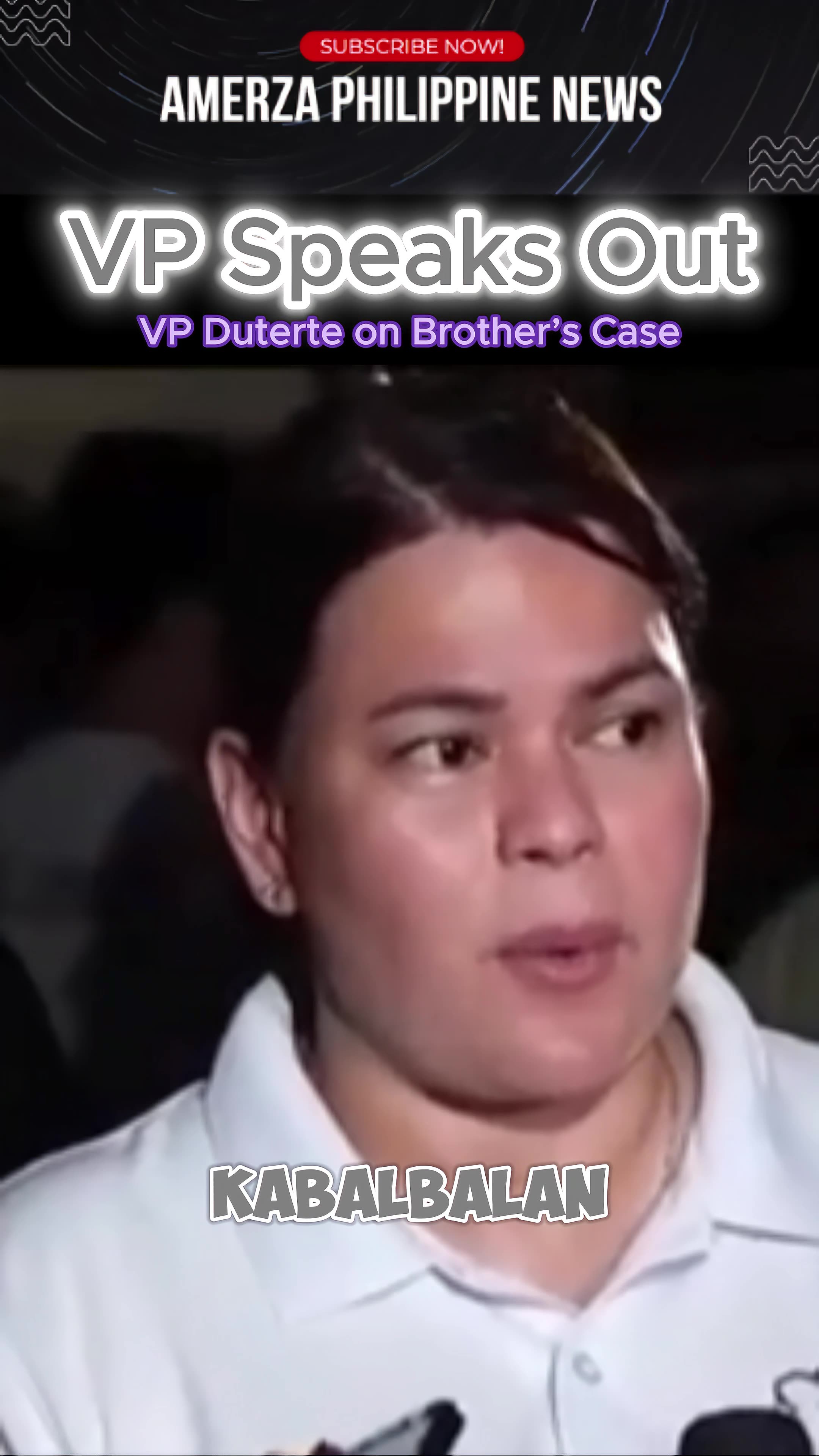 VP Sarah Duterte Speaks Out on Brother's Legal Issues