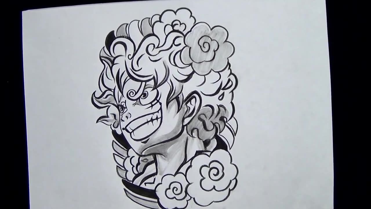 ⚡ How to Draw Luffy Gear 5 – Easy Step-by-Step Drawing Tutorial 👒🔥