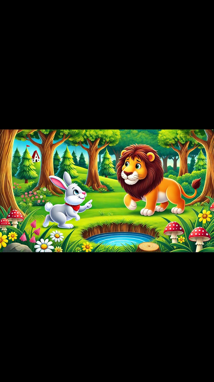 The Clever Rabbit and the Proud Lion moral story for kids in english