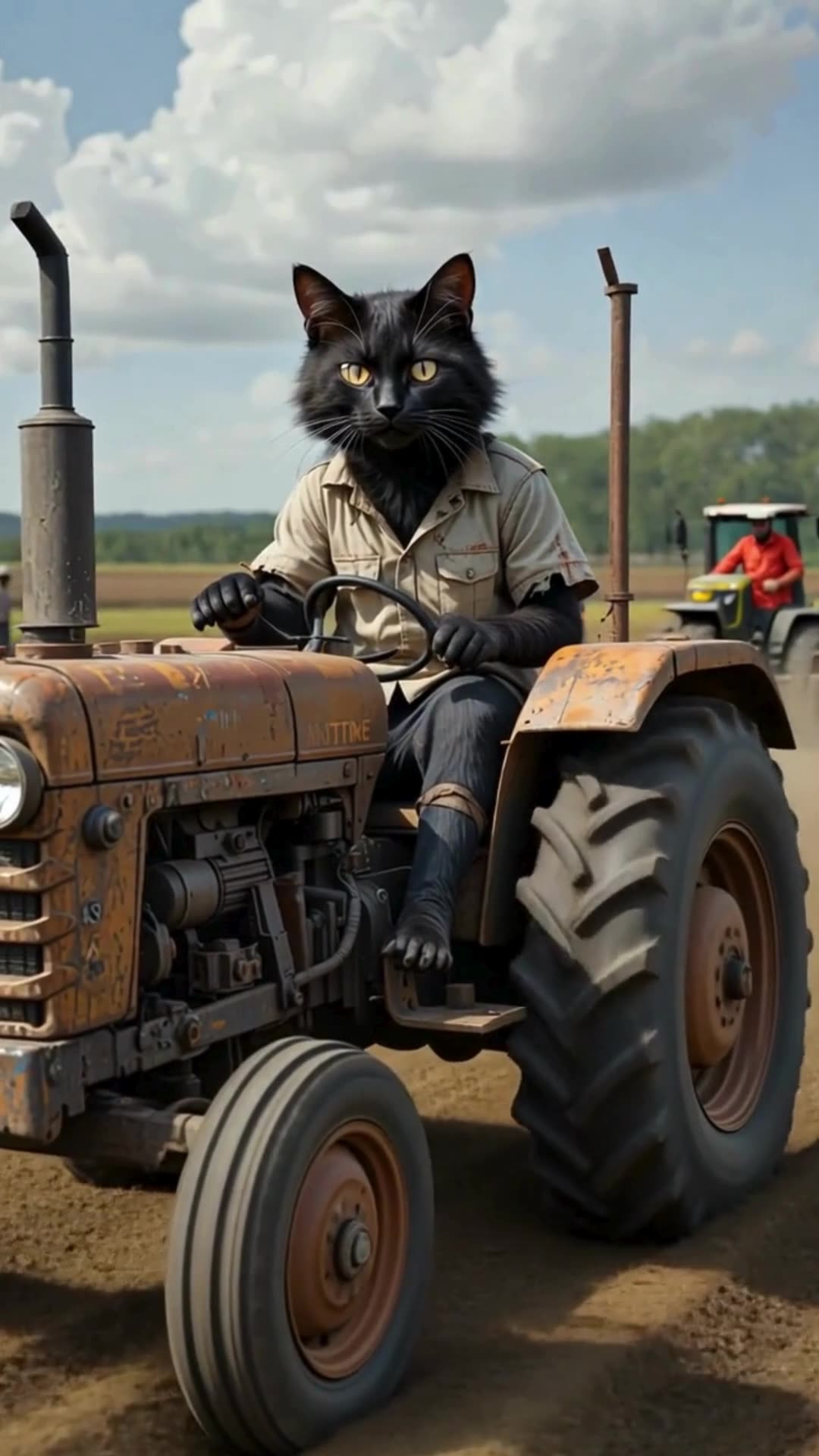 Cat on a Tractor – The Purrfect Farmer! 🚜🐱