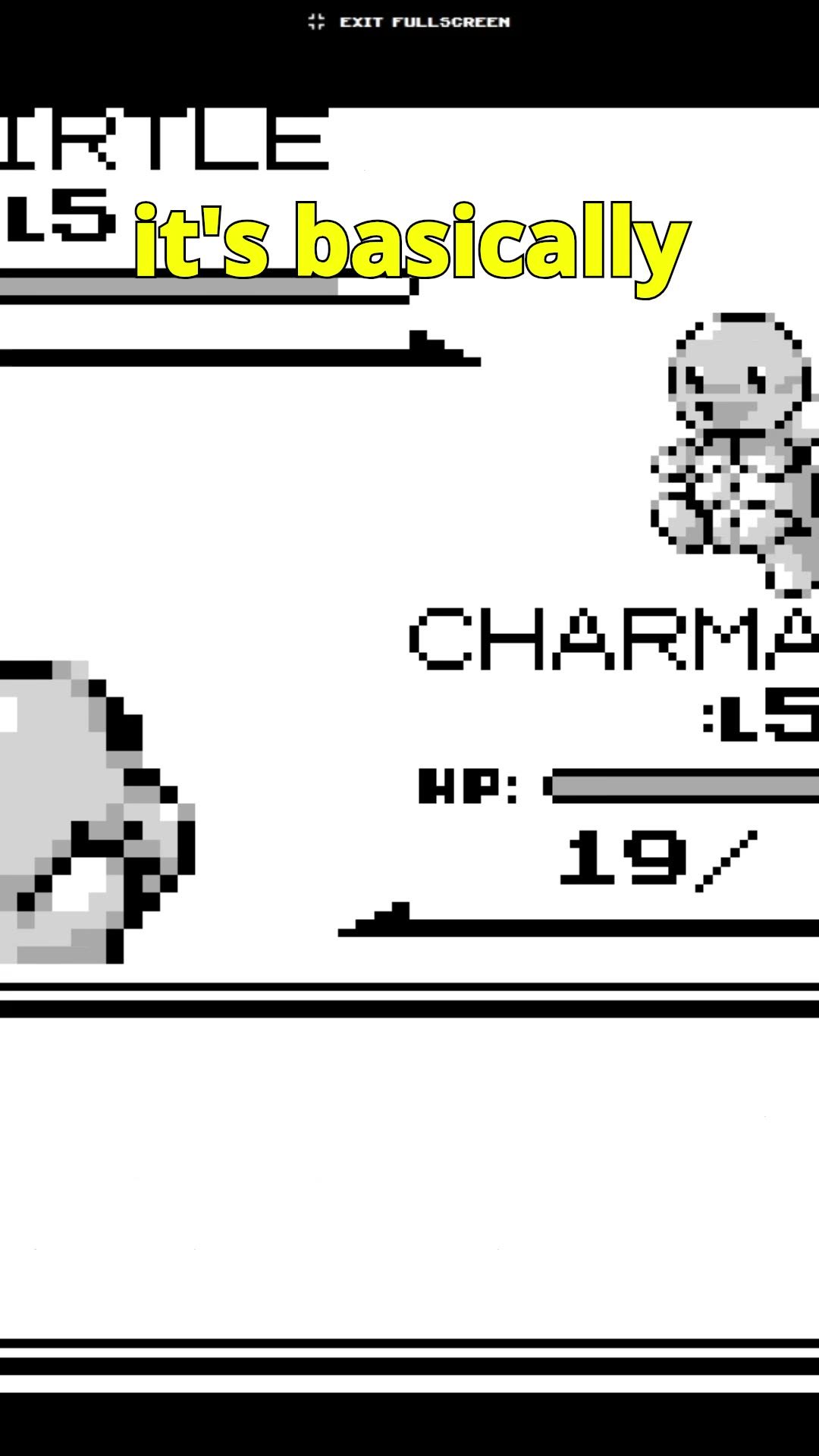 First Battle in Pokémon Blue Version on Retro Boy