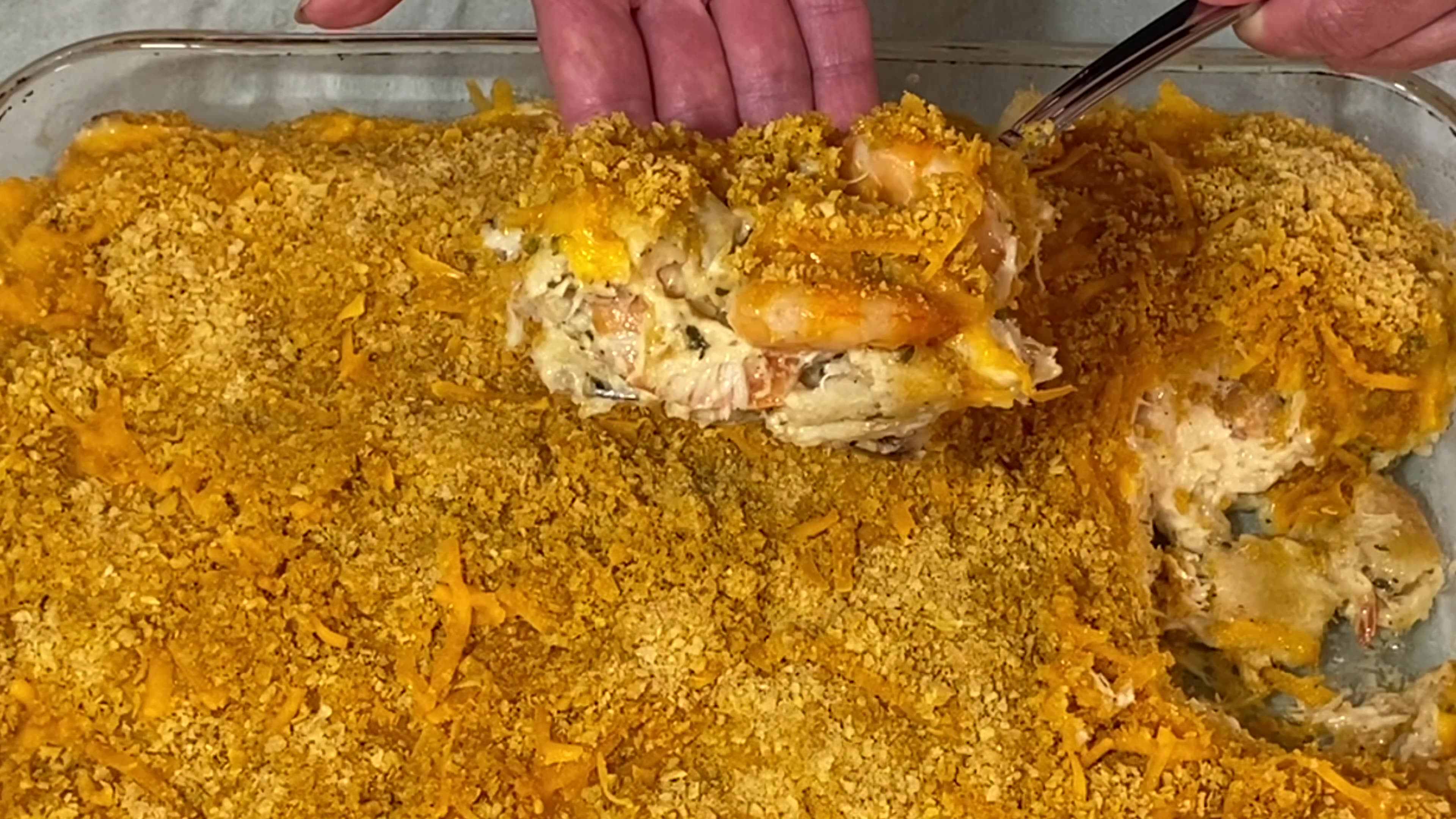 Indulgent Crab & Shrimp Casserole #seafoodcasserole