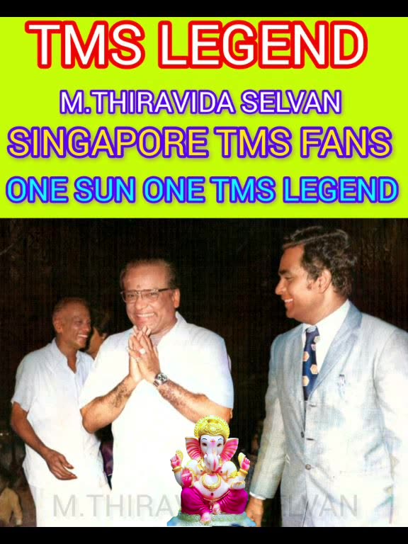 ONE SUN ONE TMS LEGEND M.THIRAVIDA SELVAN SINGAPORE TMS FANS 2025