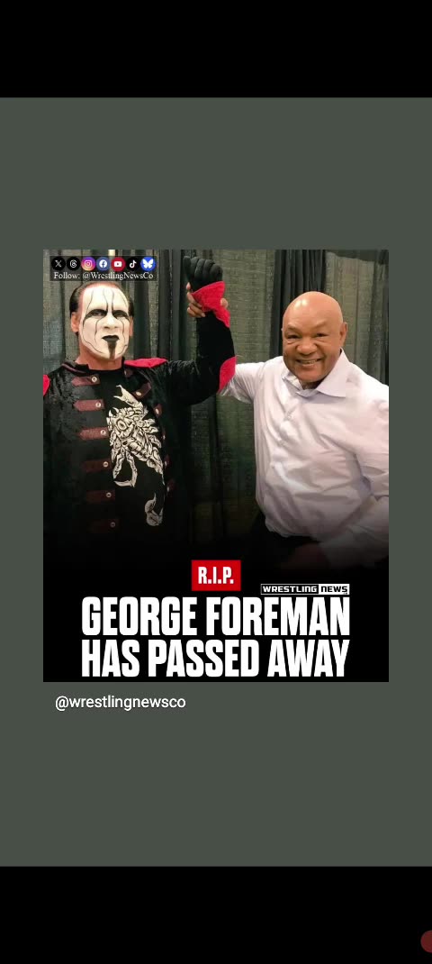 Rip to George foreman he died one month ago rip to him living legend ...