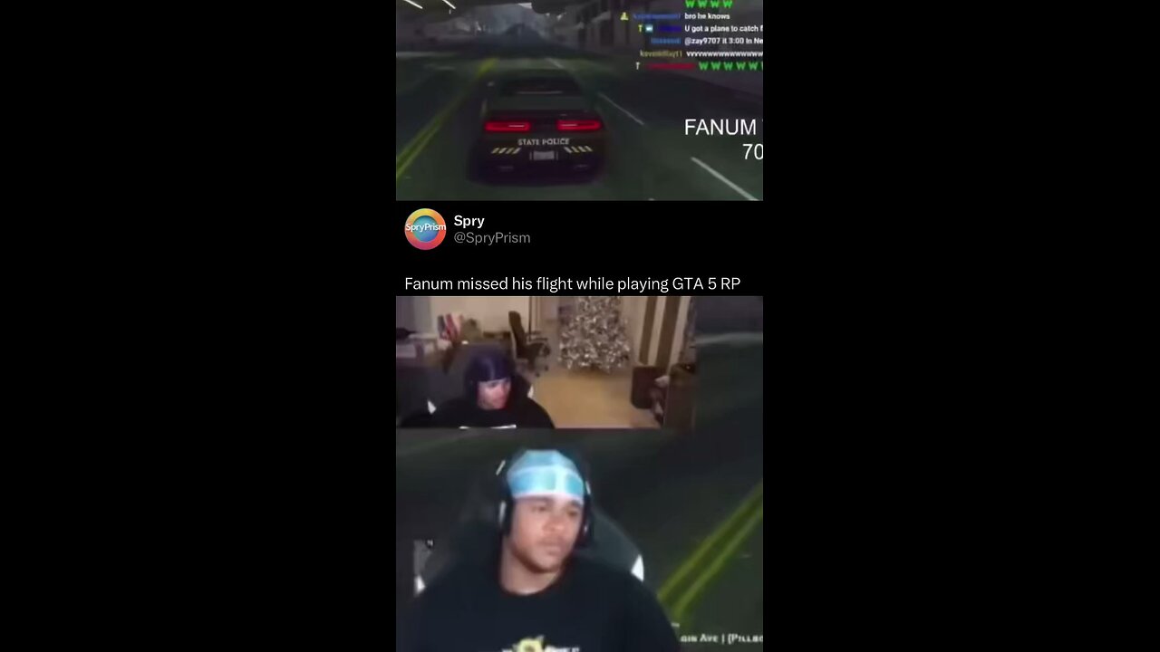 Fanum missed his flight while playing GTA 5 RP 😭