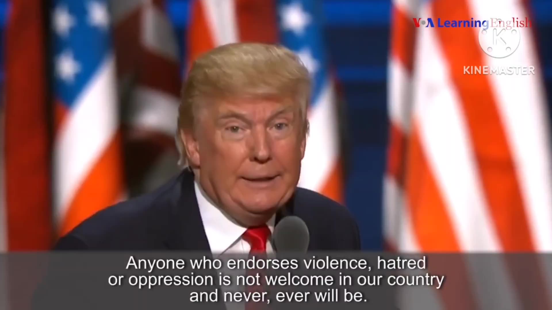 Donald Trump giving speech on Republician presidential Nomination ...