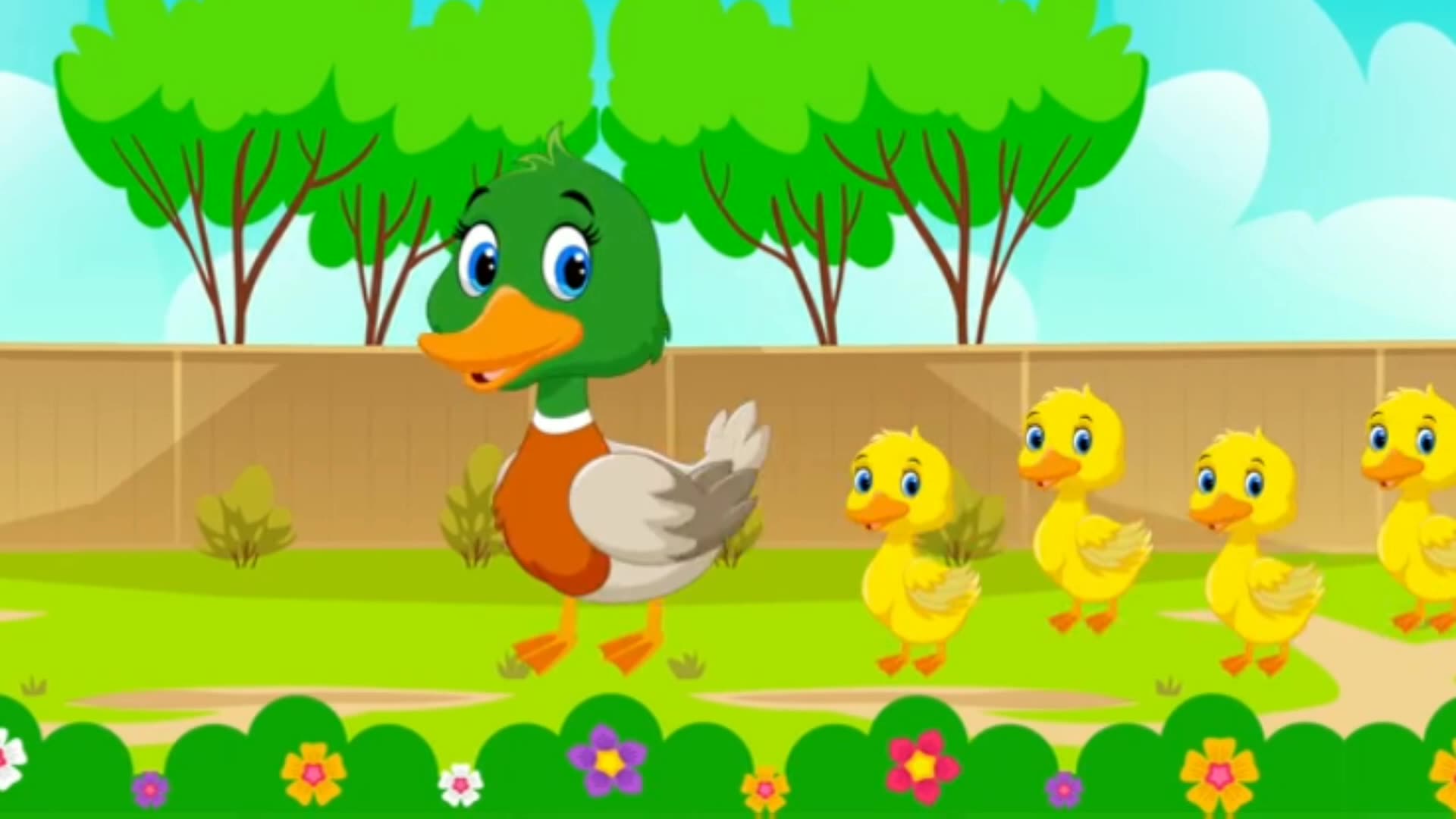 Five little ducks| cartoon nursery rhymes|Kids Tv nursery rhymes for ...