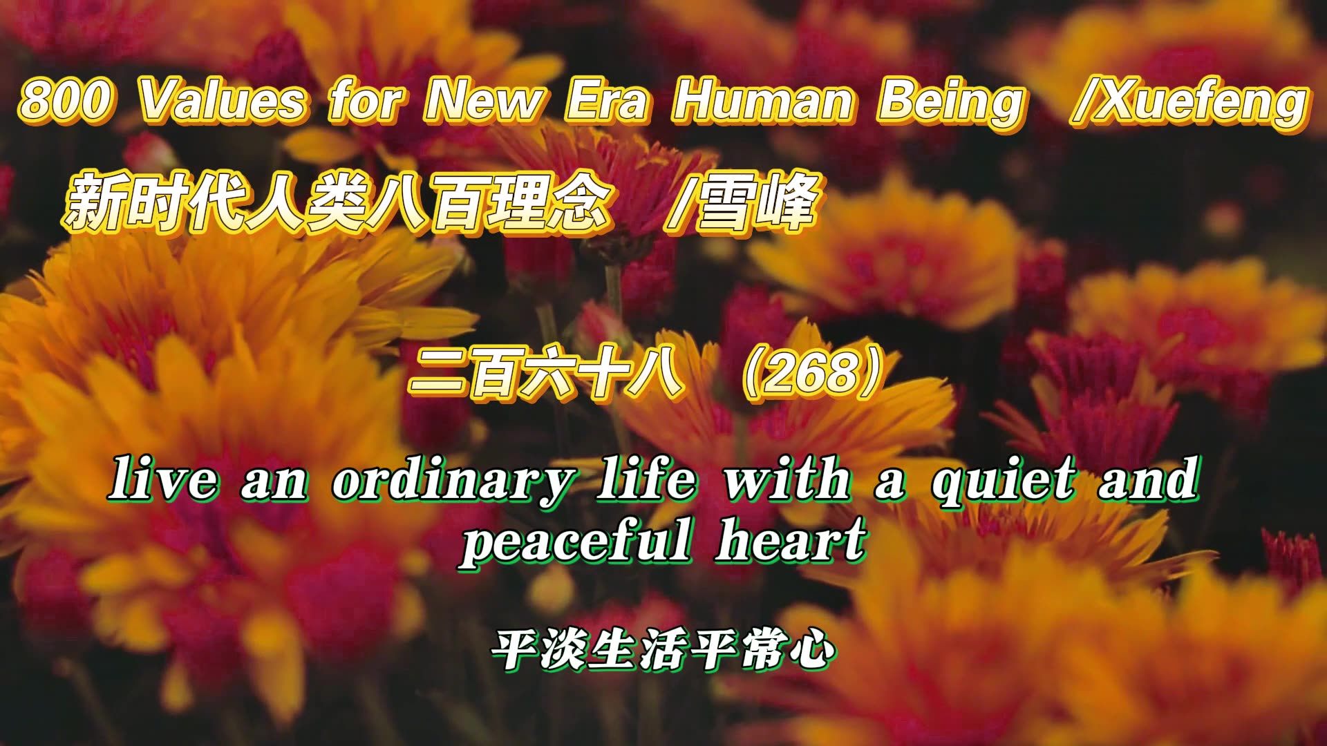 800 Values for New Era Human Being（268）